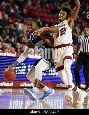Rhode Island’s Jared Terrell, left talks with Rhode Island’s Christion ...