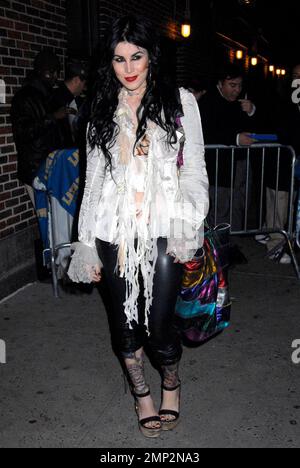 Actress Luch Liu and tattoo queen Kat Von D outside the Late Show with ...