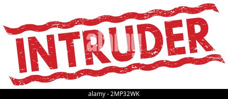 INTRUDER text written on red lines stamp sign Stock Photo - Alamy