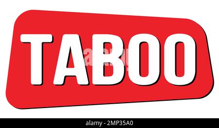 taboo text written on red grungy stamp sign Stock Photo - Alamy