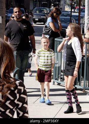 Exclusive!! Madonna's kids, on a family day out with the bodyguard ...