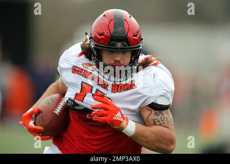 South Squad fullback Nick Bawden of San Diego State in action during ...