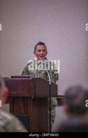 Soldiers assigned to the 812th Signal Company TIN-E, stand in formation ...