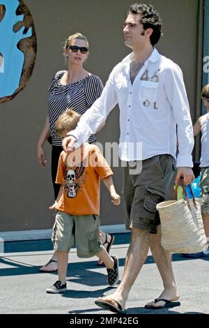 Natasha Henstridge , sons Liam and Tristan River Waite and longtime ...