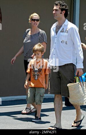 Natasha Henstridge , sons Liam and Tristan River Waite and longtime ...