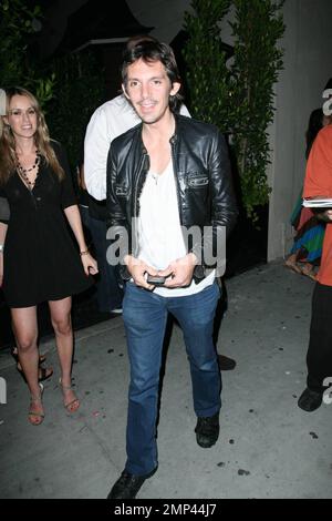 Lucas Haas arrives at Crown Bar, Los Angeles, CA, 6/26/08 Stock Photo ...