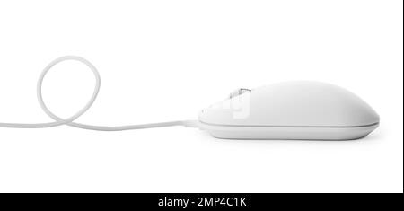 Modern wired optical mouse isolated on white Stock Photo - Alamy