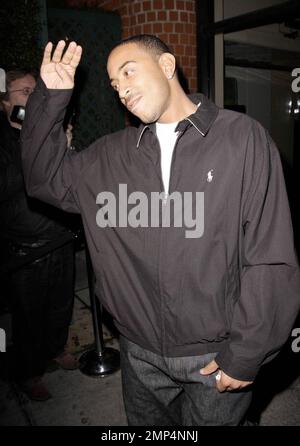 Grammy award-winning rapper and actor Ludacris salutes the crowd as he ...