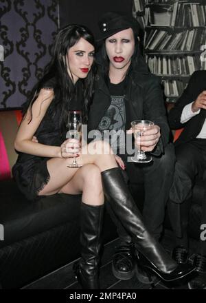 Marilyn Manson, with his new girlfriend model Isani Griffith, attends a ...