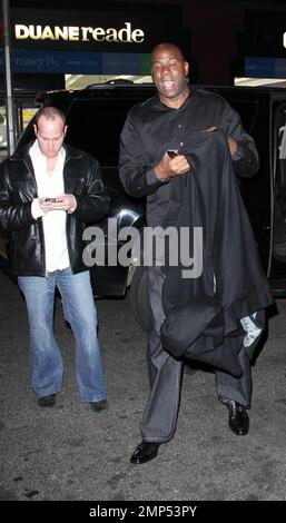 Magic Johnson arrives at Tao for Darren Prince's 40th birthday. New ...