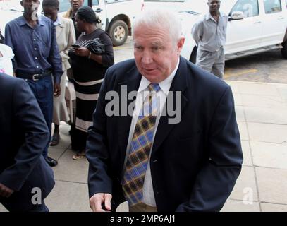Roy Bennett arrives at the High Court in Harare, Zimbabwe, Wednesday ...