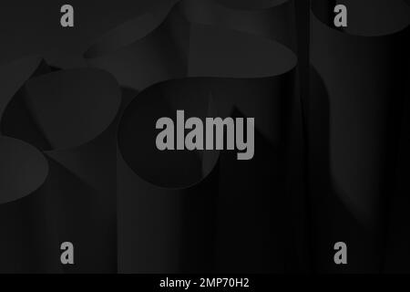 Background from rolls of paper. Origami. Art paper. Curves, shadows ...