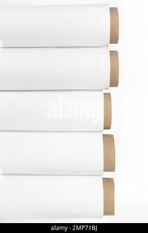 White cotton Fabric Rolls Mockup Stock Photo - Alamy