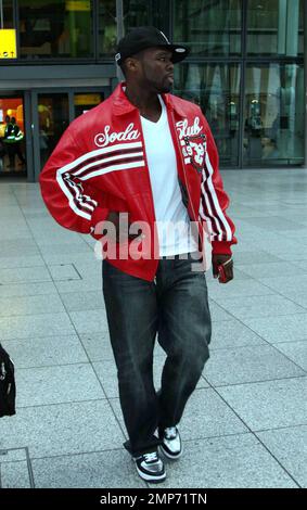 EXCLUSIVE!! Rapper 50 Cent arrives at London's Heathrow Airport after a ...