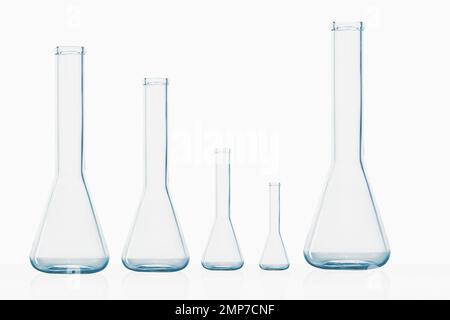 laboratory flasks, glass jars, laboratory, white background Stock Photo ...