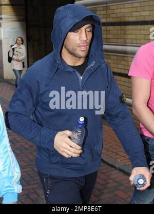 EXCLUSIVE!! Fighter Alex Reid arrives with friends at the National ...