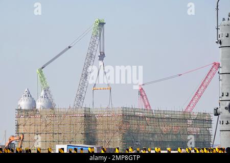YANTAI, CHINA - JANUARY 31, 2023 - The Yulong Island Refinery and ...