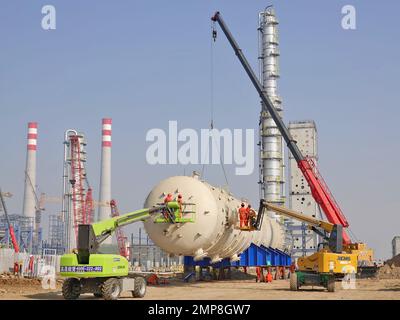 YANTAI, CHINA - JANUARY 31, 2023 - The Yulong Island Refinery and ...
