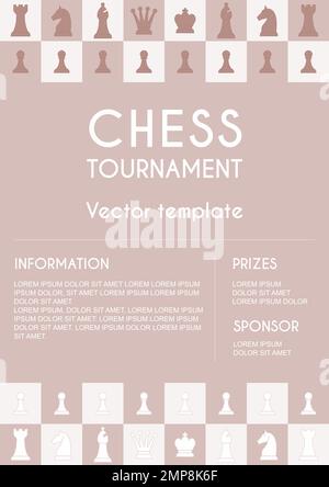 Chess tournament poster template in standard A4, A3 paper size ...