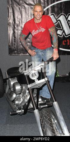 Russel Mitchell of Exile Cycles at the Ally Pally Bike Show put on by ...