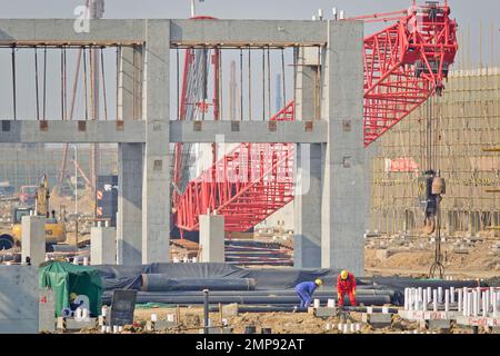 YANTAI, CHINA - JANUARY 31, 2023 - The Yulong Island Refinery and ...