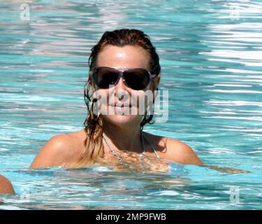 Spanish actress Ana Obregon enjoys the afternoon on Easter Sunday in ...
