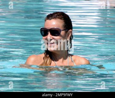 Spanish actress Ana Obregon enjoys the afternoon on Easter Sunday in ...