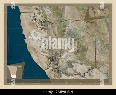 !Karas, region of Namibia. High resolution satellite map Stock Photo ...