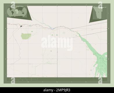 Kavango East, region of Namibia. Open Street Map Stock Photo - Alamy
