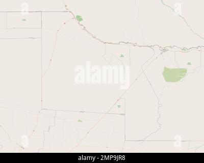 Kavango West, region of Namibia. Open Street Map. Locations of major ...