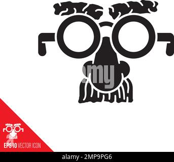 Groucho glasses fun mask vector line icon for Festival of Latest ...