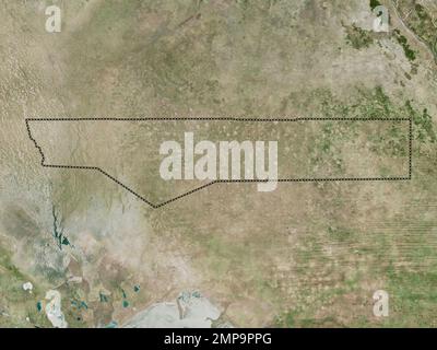 Ohangwena, region of Namibia. High resolution satellite map. Locations ...