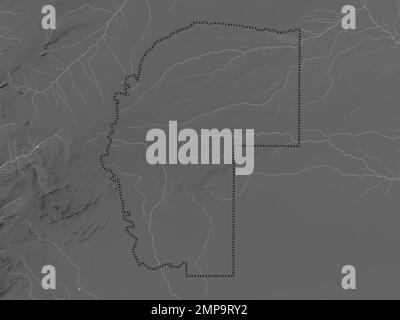 Omaheke, region of Namibia. Elevation map colored in wiki style with ...