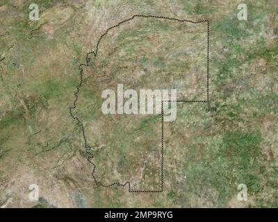 Omaheke, region of Namibia. High resolution satellite map. Corner ...