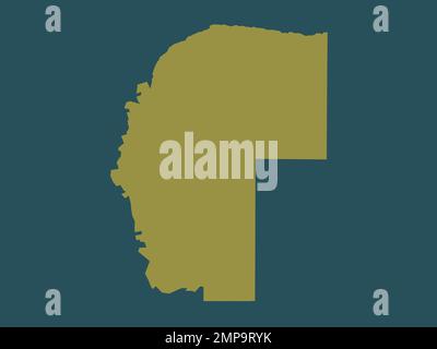 Omaheke, region of Namibia. Solid color shape. Locations and names of ...