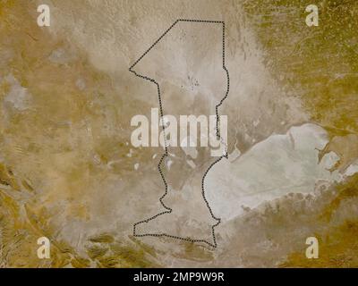 Oshana, region of Namibia. Low resolution satellite map. Locations and ...