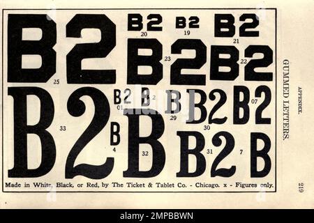 Gummed Letters Alphabets and fonts from the book ' Mechanical drafting ...