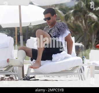 Injured German skipper, Michael Ballack, spends an afternoon on the ...