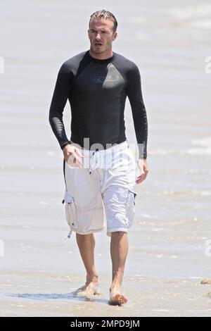 David Beckham spends beach time in Malibu, LA, CA on 30th July 2011 ...