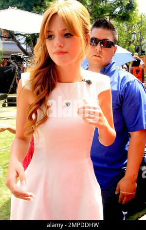 Disney star Bella Thorne signs autographs for fans during an appearance ...