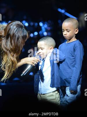 Monica brought her sons Ramone and Romello on stage during her ...