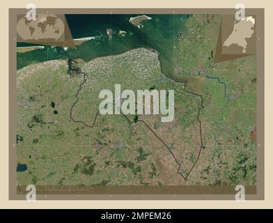 Groningen, province of Netherlands. High resolution satellite map ...
