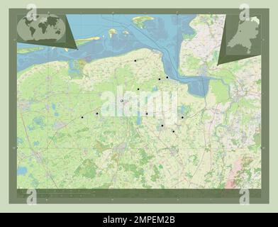 Groningen, province of Netherlands. Open Street Map. Locations and ...