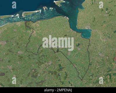 Groningen, province of Netherlands. Low resolution satellite map ...