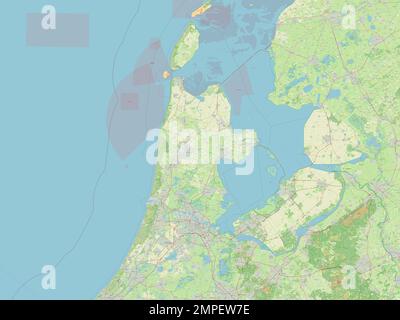 Noord-Holland, province of Netherlands. Open Street Map. Locations of ...