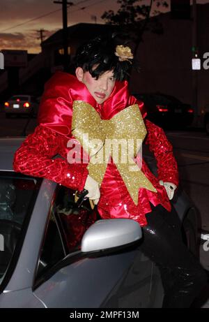 EXCLUSIVE!! Bobby Trendy poses in a very festive outfit near his store ...