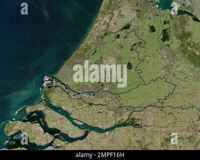 Zuid-Holland, province of Netherlands. High resolution satellite map ...