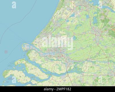 Zuid-Holland, province of Netherlands. Open Street Map. Locations and ...