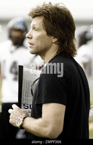 Philadelphia Soul owner Jon Bon Jovi speaks with the media during Media ...