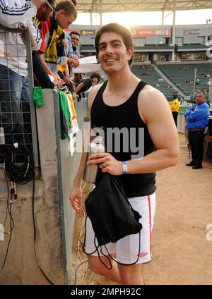 Brandon Routh after the BritWeek 2010 Celebrity Soccer Game at the Home ...